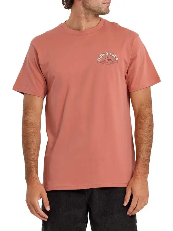 Quiksilver Bubble Arch Cotton Graphic T-shirt - Desert Sand