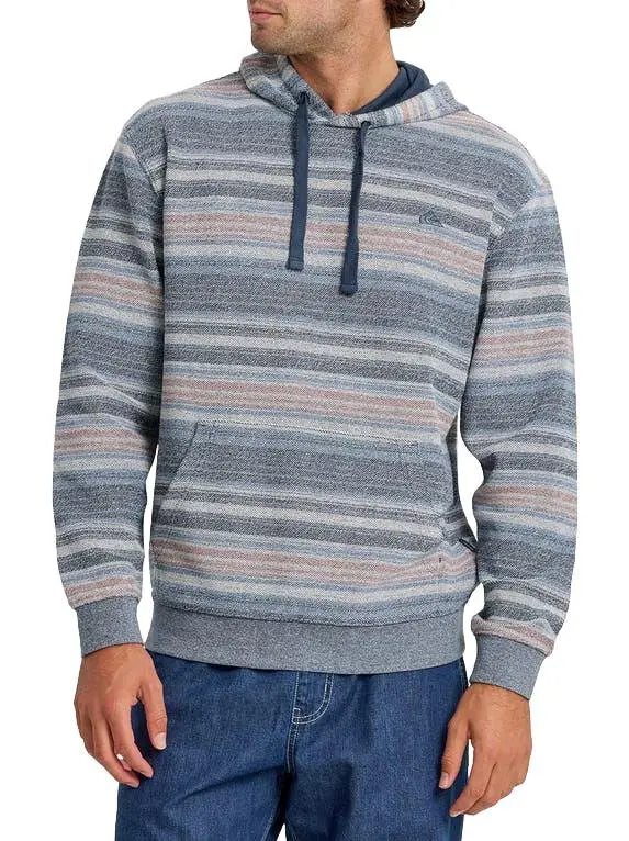 Quiksilver Striped Beach Hoodie - Dark Denim