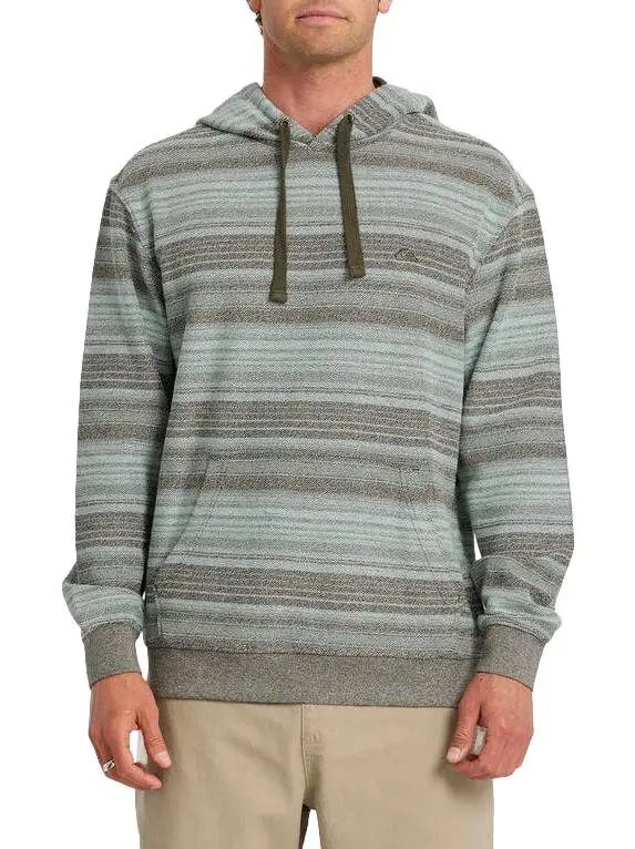 Quiksilver Striped Beach Hoodie - Grape Leaf