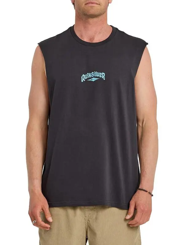 Quiksilver Diamond Arch Sleeveless Cotton Graphic T-shirt - Phantom