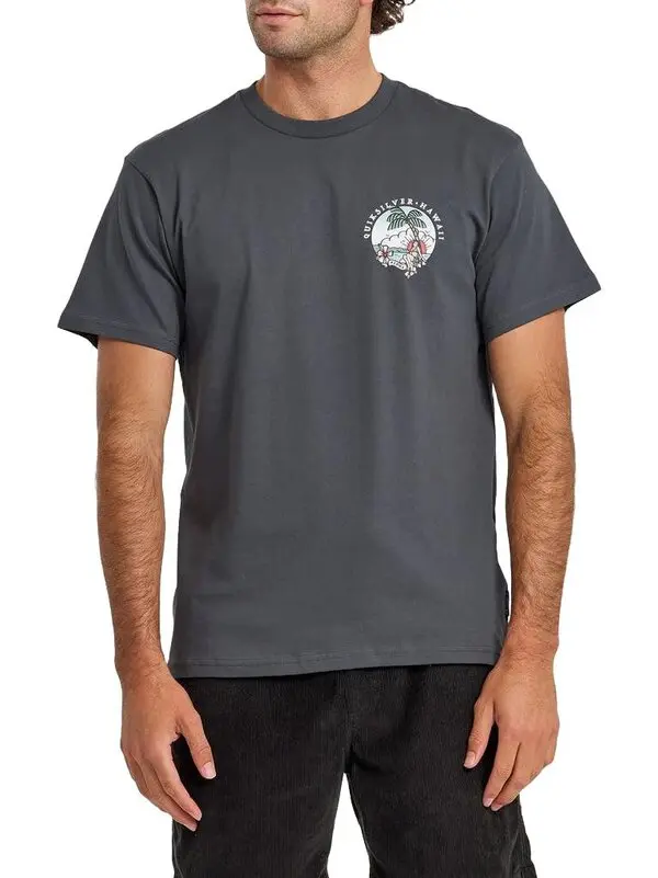 Quiksilver Hi Hula Sunset Cotton Graphic T-shirt - Iron Gate