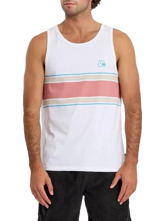 Quiksilver Floater Stripe Tank - White