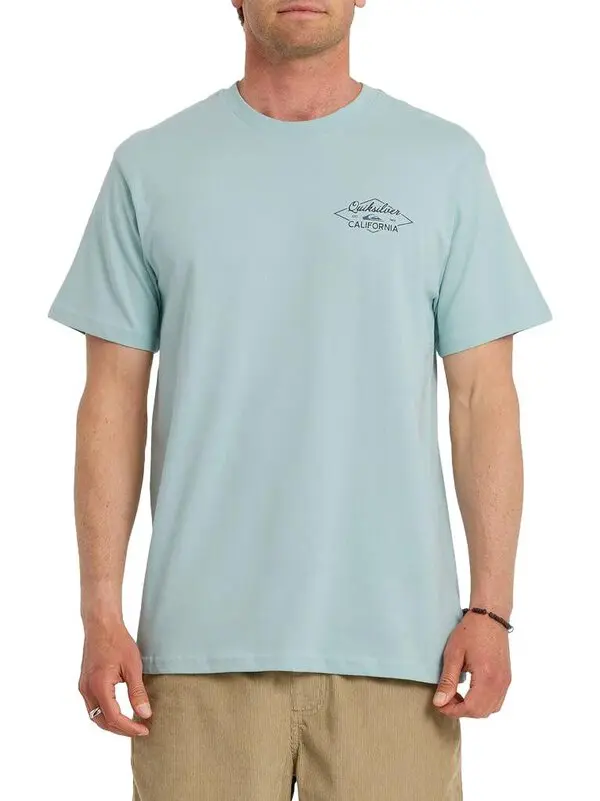 Quiksilver Ca San O Day Cotton Graphic T-shirt - Blue Haze