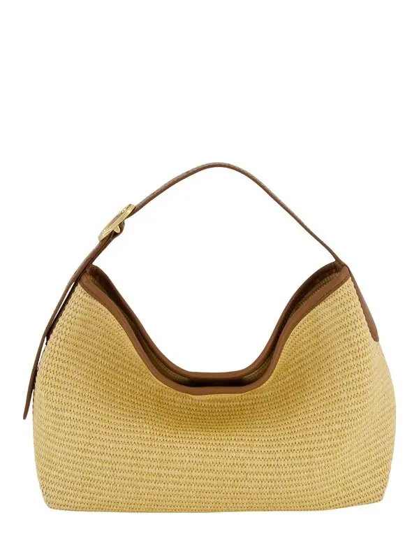 Vince Small Vivian Raffia Hobo Bag - Natural
