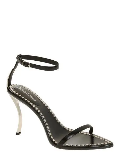 Jeffrey Campbell Obsession Ankle Strap Sandal - Black Silver