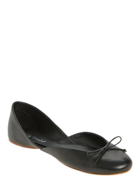 Jeffrey Campbell Leather D'orsay Ballet Flat - Black