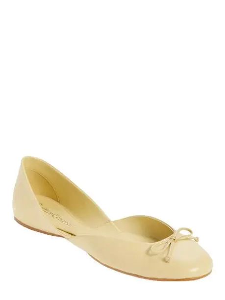 Jeffrey Campbell Leather D'orsay Ballet Flat - Butter