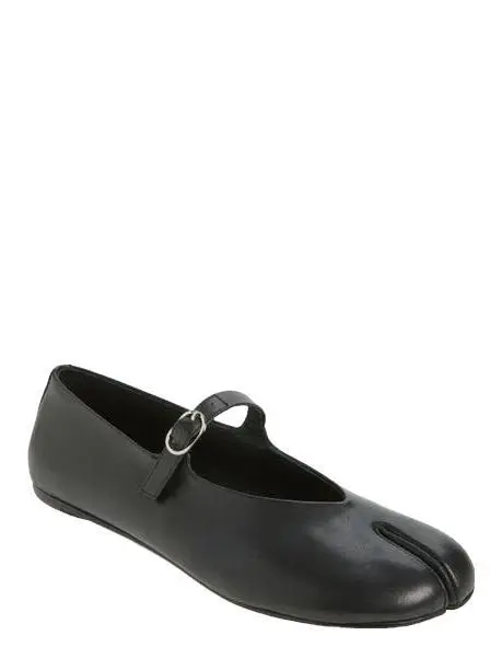 Jeffrey Campbell Preakness Split Toe Mary Jane Flat - Black