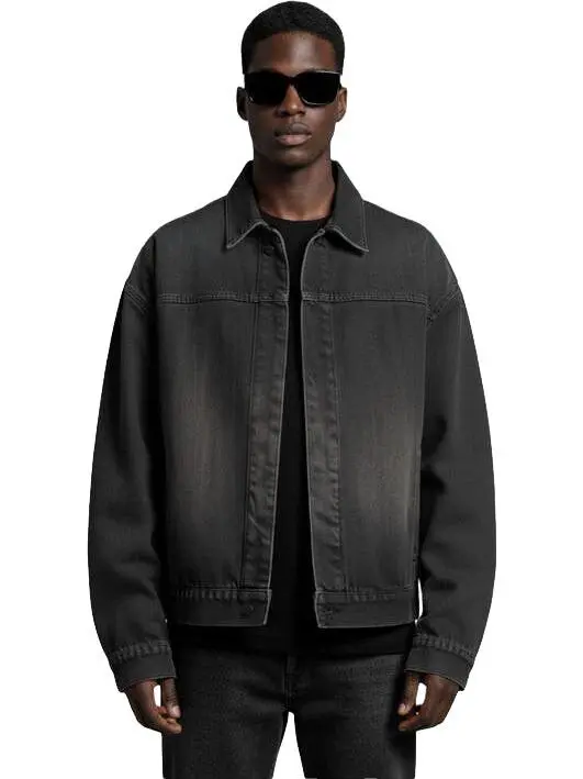 BLVCK Gradient Denim Jacket - Black