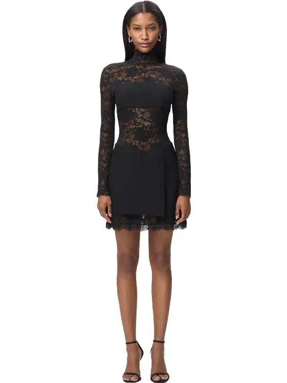 Herve Leger Solene Mini Dress - Black