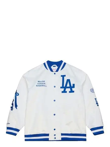 Mitchell & Ness Los Angeles Dodgers Cooperstown Collection Lightweight Satin Jacket - White