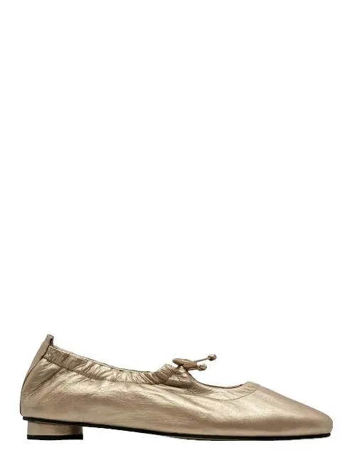 ALTA Gemma Leather Flats - Gold