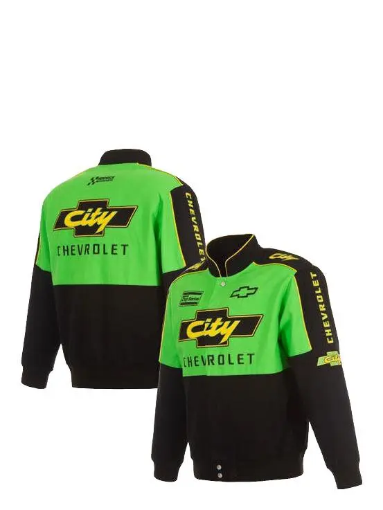 JH DESIGN Nascar City Chevrolet Legend Twill Jacket - Black