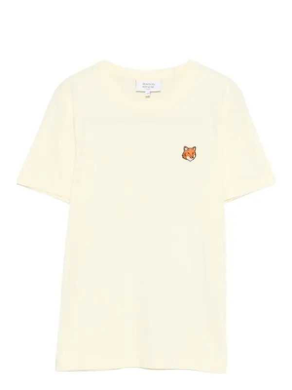 Maison Kitsuné Fox Head Cotton T-shirt - Yellow