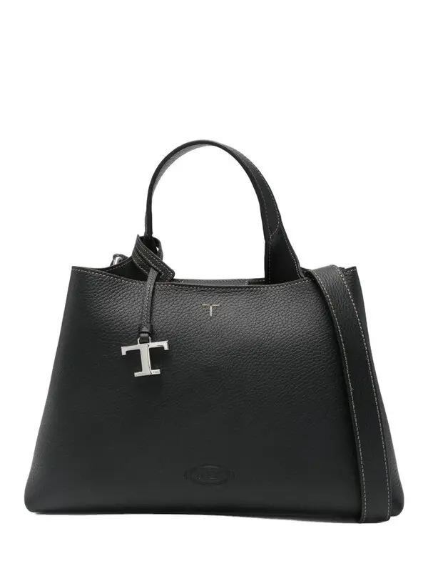 TOD'S Small Leather Tote Bag - Black
