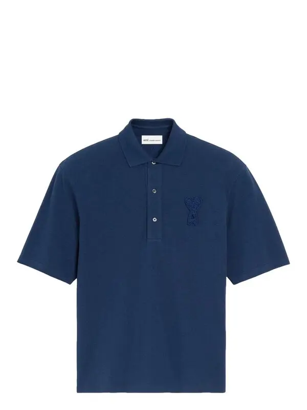 Ami De Coeur Cotton Polo Shirt - Blue