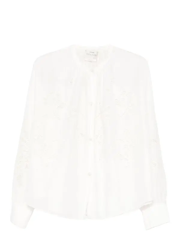 FORTE_FORTE Embroidered Shirt - White