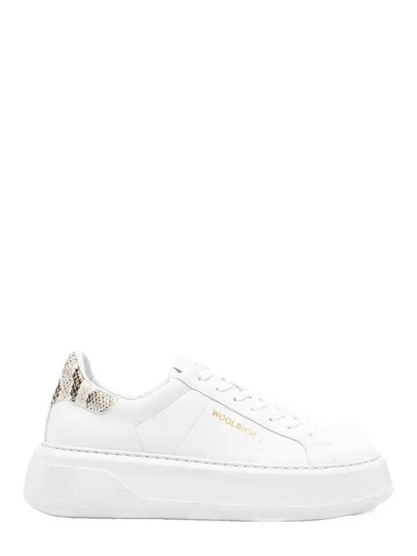 Woolrich Chunky Court Leather Sneakers - White