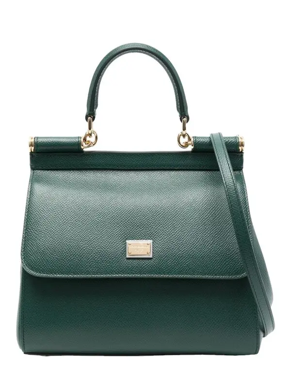Dolce & Gabbana Sicily Medium Leather Handbag - Green
