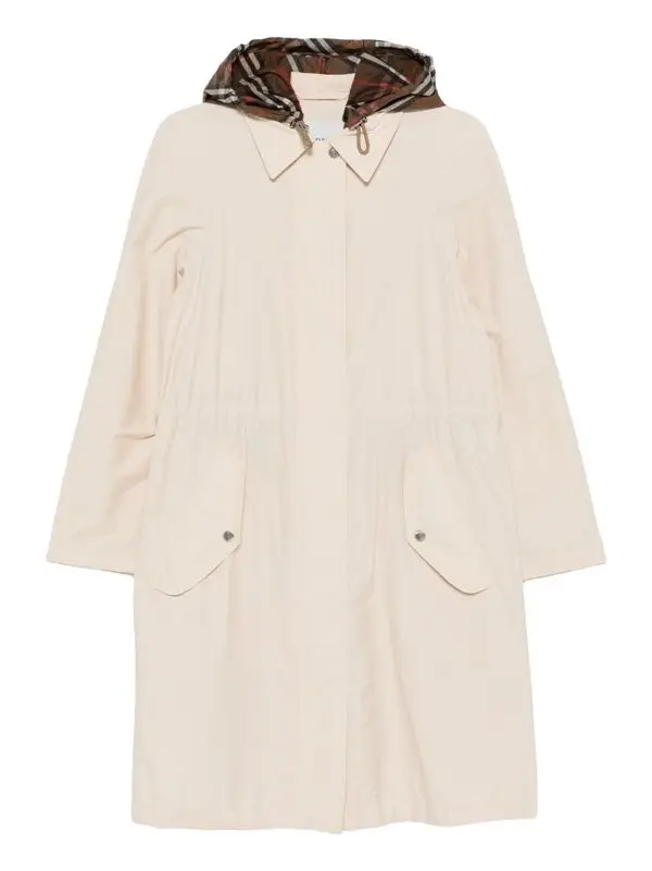 Burberry Nylon Parka Coat - Beige