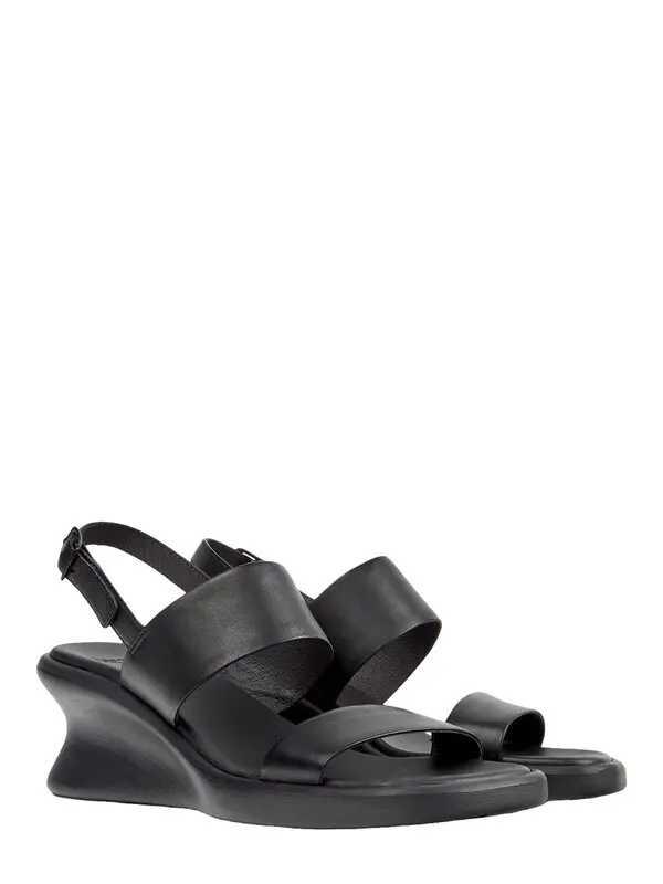 Camper Louise Slingback Wedge Sandals - Black