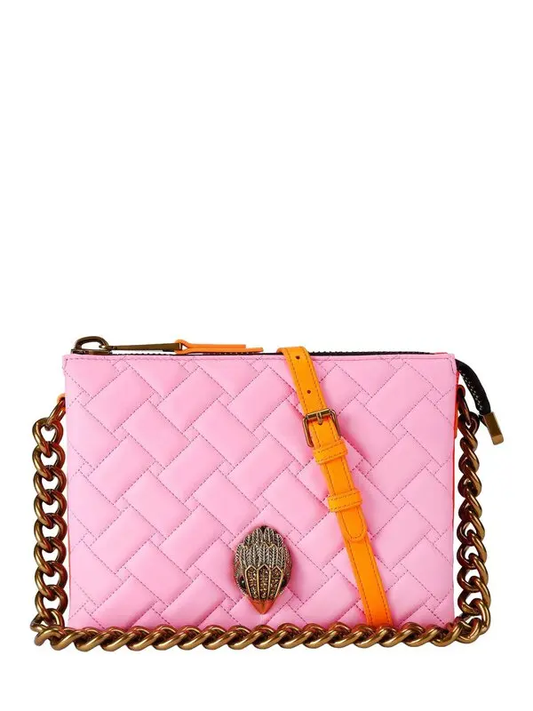 Kurt Geiger Kensington Puff Quilted Leather Pouch - Open Pink