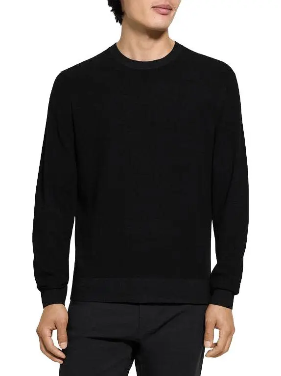 Theory Riland Crewneck Sweater - Black - 001