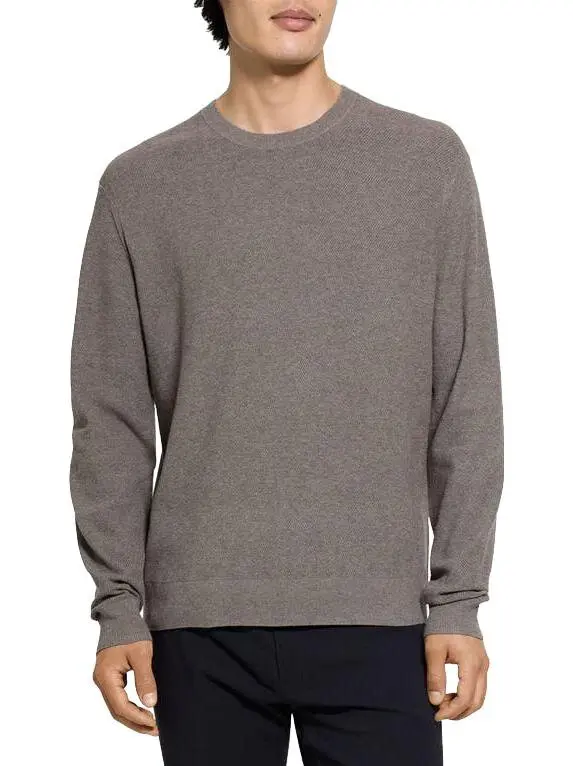 Theory Riland Crewneck Sweater - Morel Melange