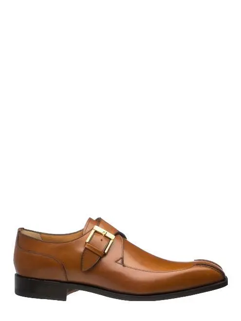 FERRINI French Calf Monk Strap Shoes - Brown