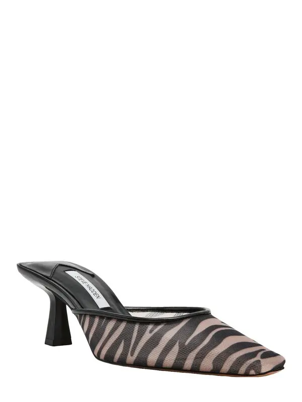 Steve Madden Alyse Mule - Zebra Fine Mesh