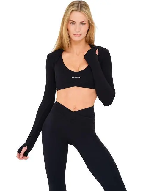 REVYVE ACTIVE Shrug With Thumbhole - Black