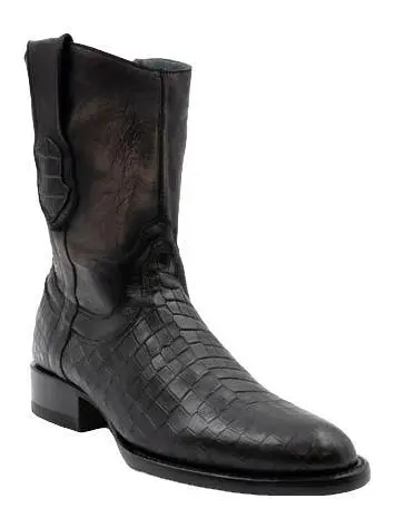 FERRINI Winston Zippered Western Boots - Black