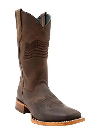 FERRINI Patriot Western Boots - Chocolate