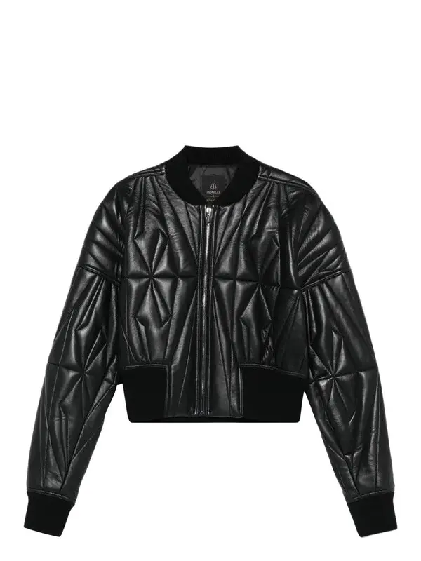 Rick Owens X Moncler Woven Geocamo Cropped Jacket - Black