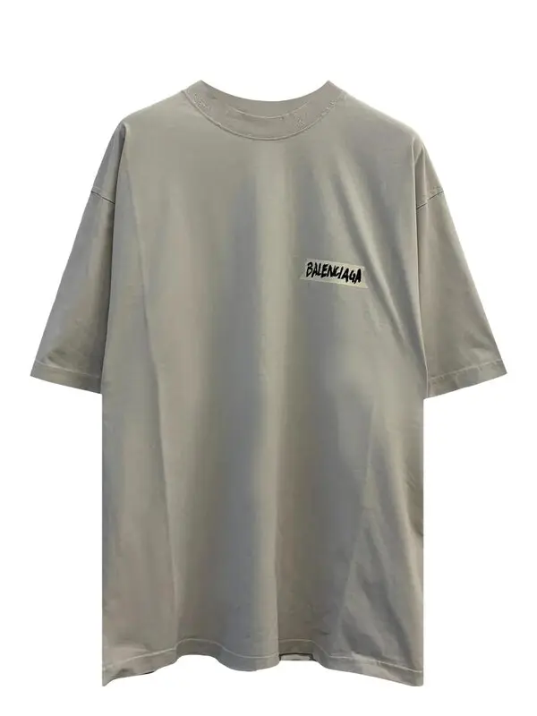 Balenciaga Medium Fit Crew Neck T-shirt - White