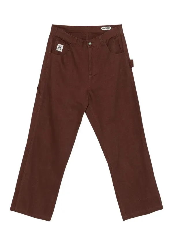 BODE Twill Knolly Brook Trousers - Brown