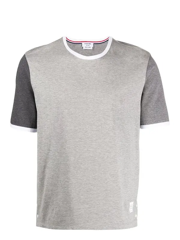 Thom Browne Short-sleeve Ringer T-shirt - Grey