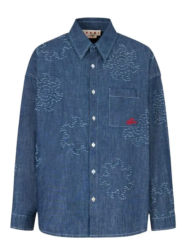 Marni Patterned Shirt - Blue