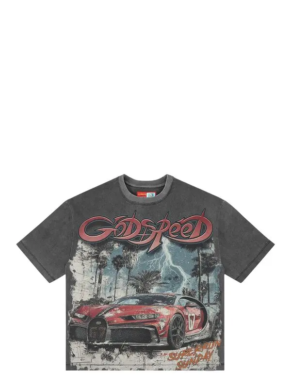 GODSPEED Gatti Miami Superrun Wash T-shirt - Grey