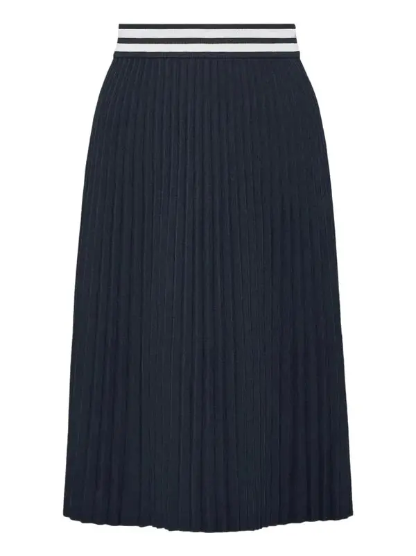 Thom Browne Below The Knee Plisse Skirt - Blue