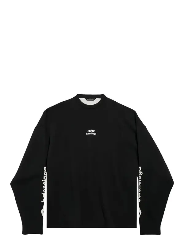 Balenciaga Ski Crewneck Long-sleeve T-shirt - Black