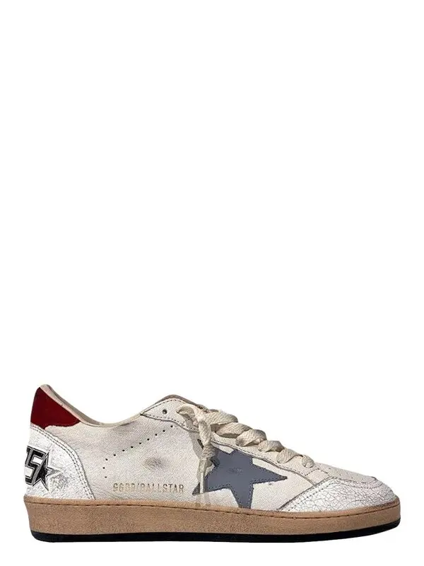 GOLDEN GOOSE Ball Star Distressed Sneakers - White
