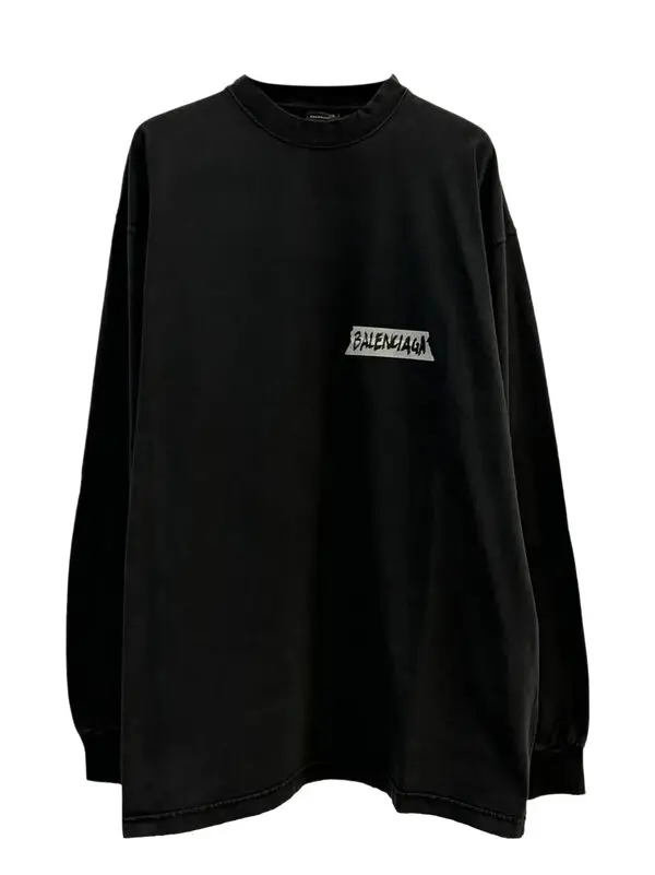Balenciaga Long-sleeve Oversized T-shirt - Black