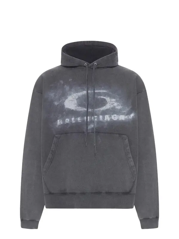 Balenciaga Oversized Drawstring Hoodie - Black