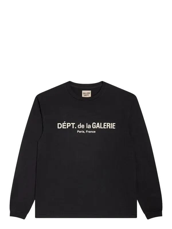 GALLERY DEPT. French Logo Lux Long-sleeve Tee - Black