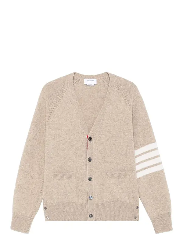 Thom Browne Raglan Sleeve Relaxed V-neck Cardigan - Tan