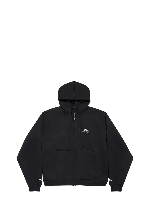 Balenciaga Zip-up Hoodie - Black
