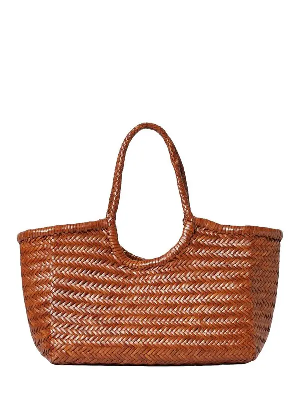 Dragon Diffusion Woven Shoulder Bag - Camel
