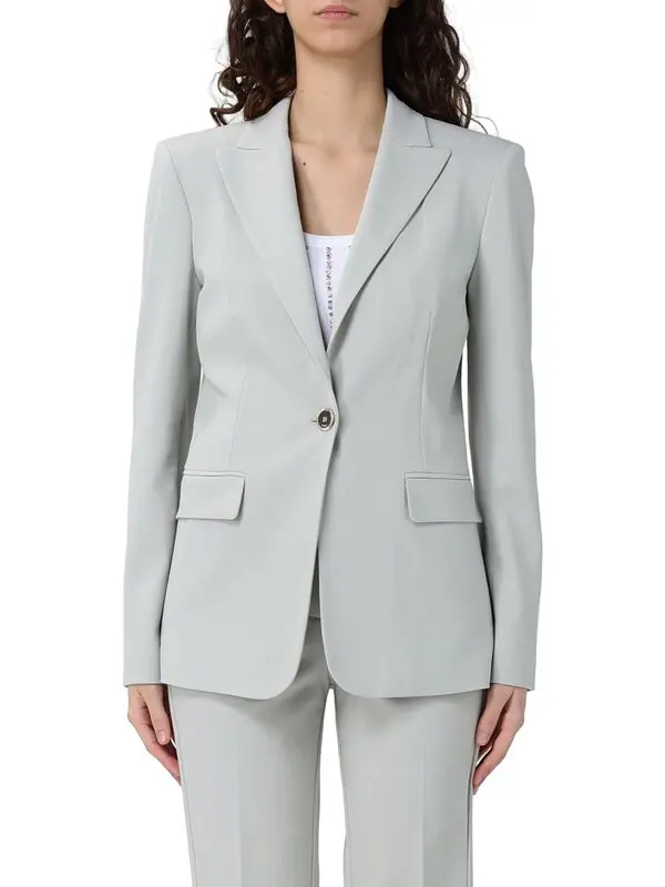 Pinko Single-breasted Viscose Blazer - Grey