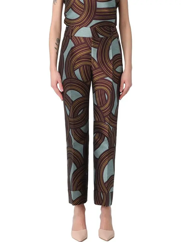 La DoubleJ Printed Straight-leg Pants - Brown